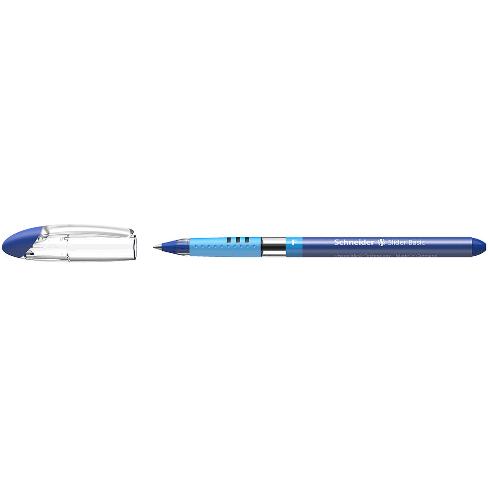 Ручка шариковая "Schneider Slider Basic F", синий, стерж. синий 9108920 ...