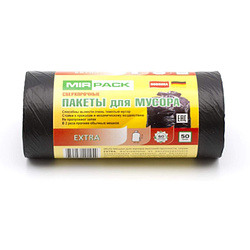 Мешки для мусора "Mirpack Extra", 12 мкн, 60 л, 20 шт/рулон 9028282 купить в Минске | цены оптом ...