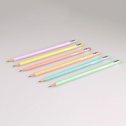 Карандаш простой Kores "Grafitos Style Pastel", HB, с ластиком, ассорти ...