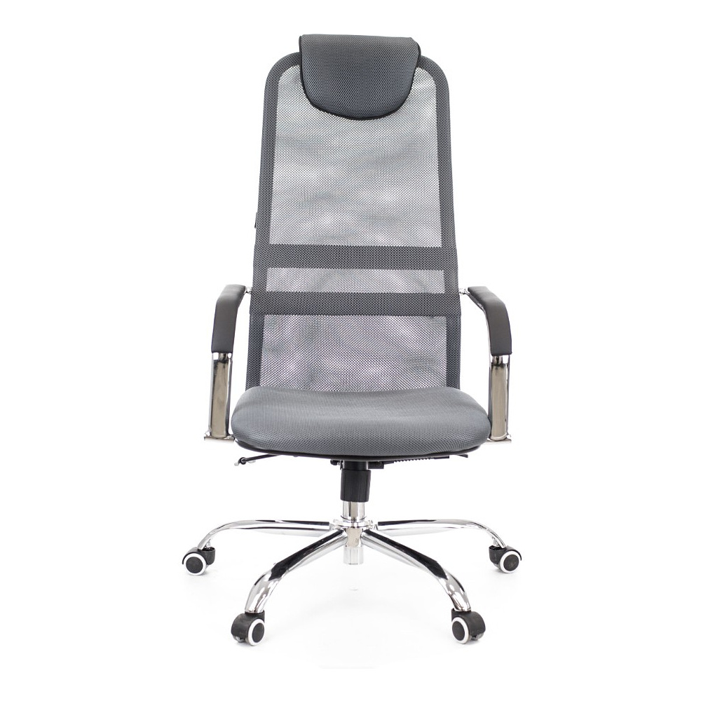 Кресло для руководителя EVERPROF "EP-708", ткань, сетка, металл, серый ...